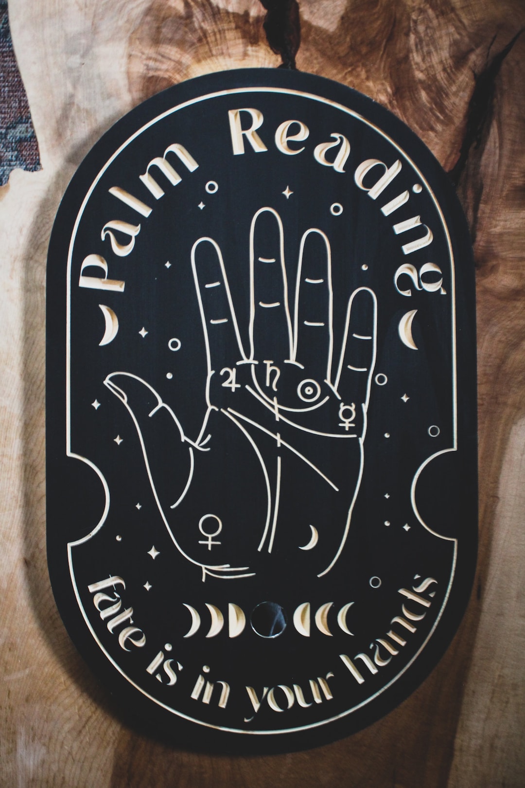 Palm Reading Wood Sign With Mirror Wall Hanging - Etsy