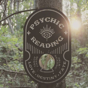 Psychic Reading Wood Sign With Mirror- Wall Hanging - Etsy