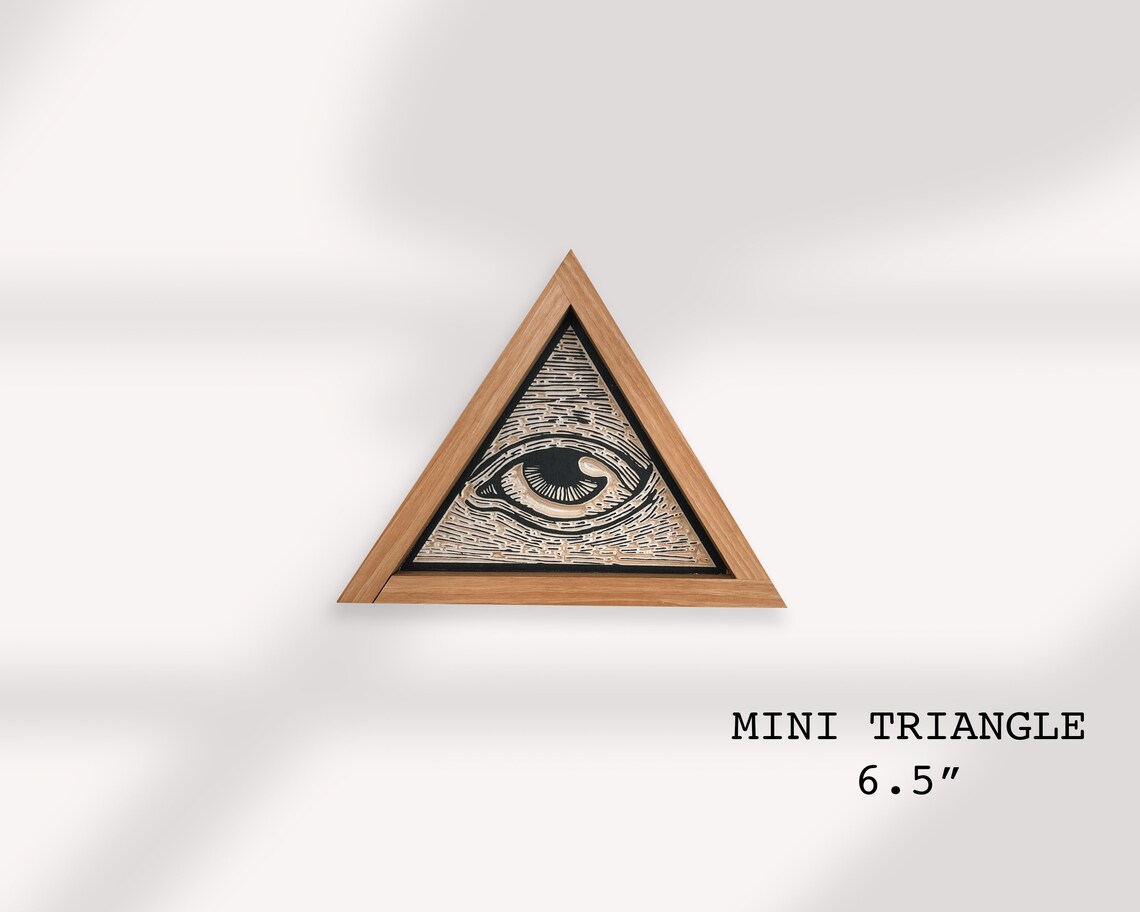 CARVED Wall Hanging All Seeing Eye Triangle - Etsy