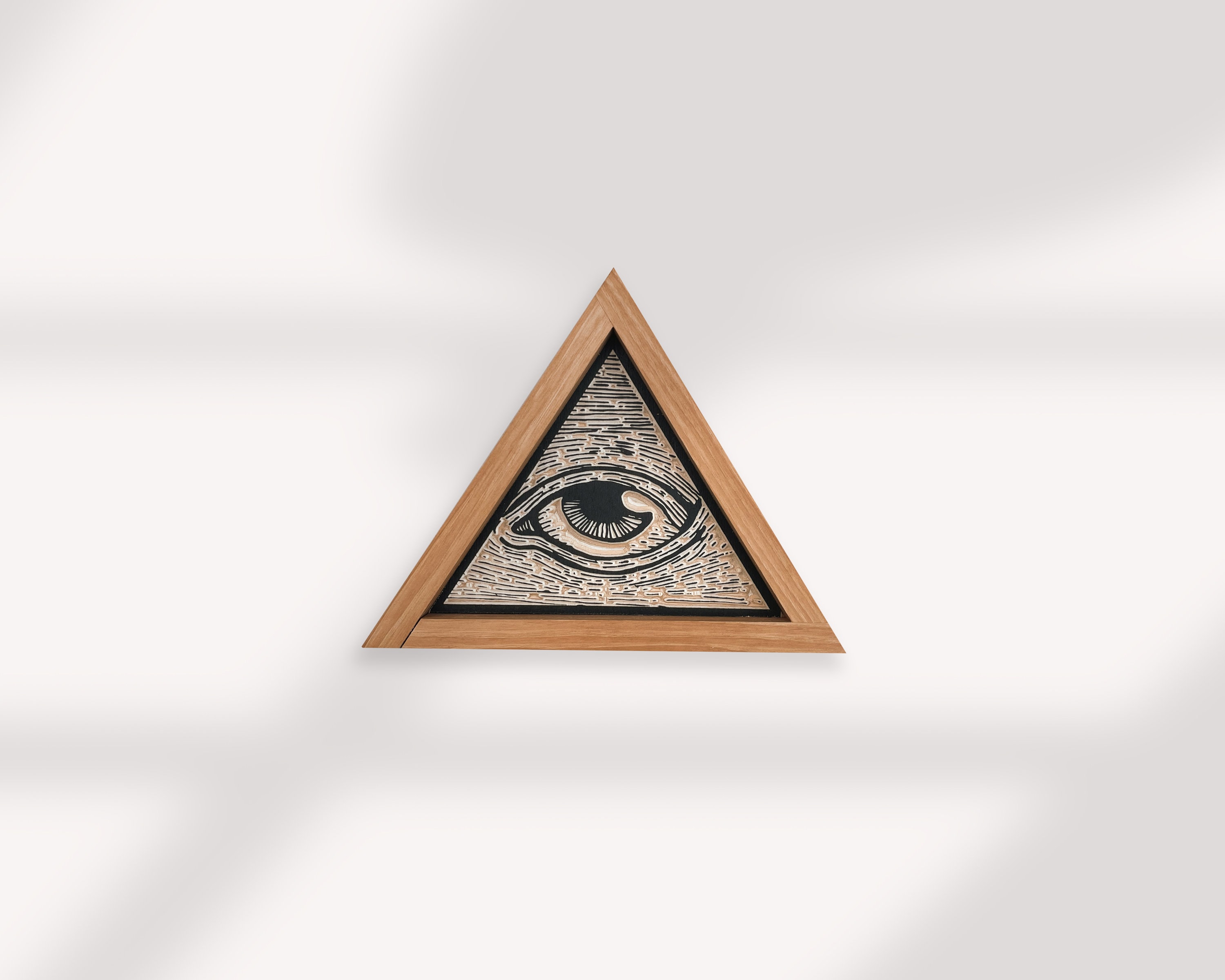 CARVED Wall Hanging All Seeing Eye Triangle - Etsy