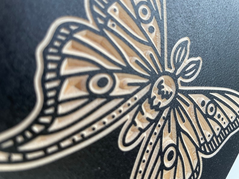Woodcuts. Moths - Elongated Octagon - Etsy