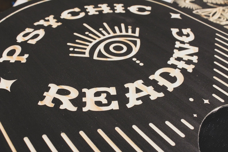 Psychic Reading Wood Sign With Mirror Wall Hanging - Etsy