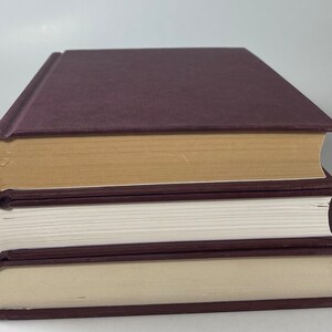 Burgundy Book Set Real Books for Home Decor Maroon Book Stack Bookshelf ...