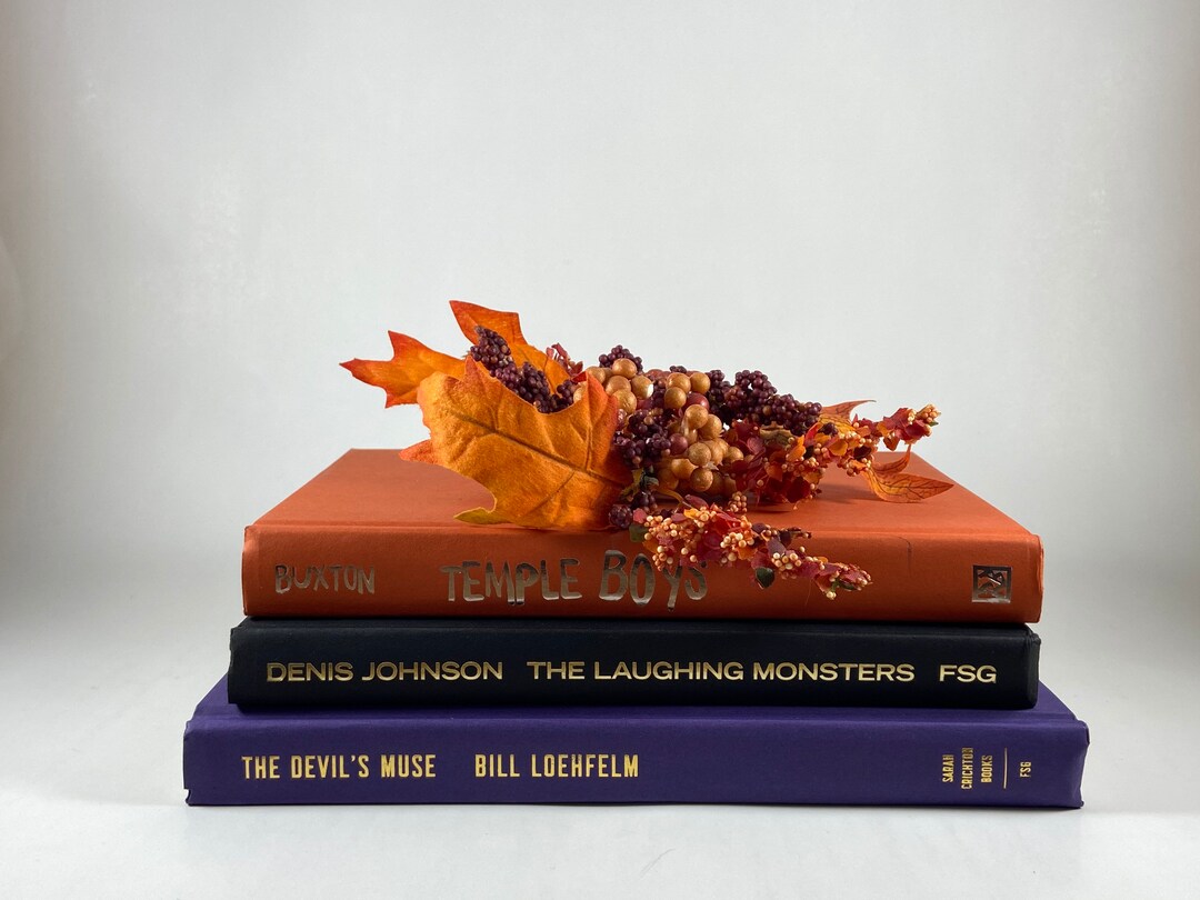 Halloween Book Set Decorative Book Stack Autumn Home Decor Real Books