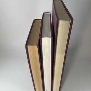 Burgundy Book Set - Real Books for Home Decor - Maroon Book Stack ...