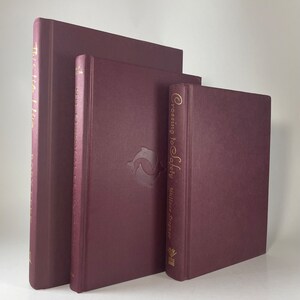 Burgundy Book Set - Real Books for Home Decor - Maroon Book Stack ...