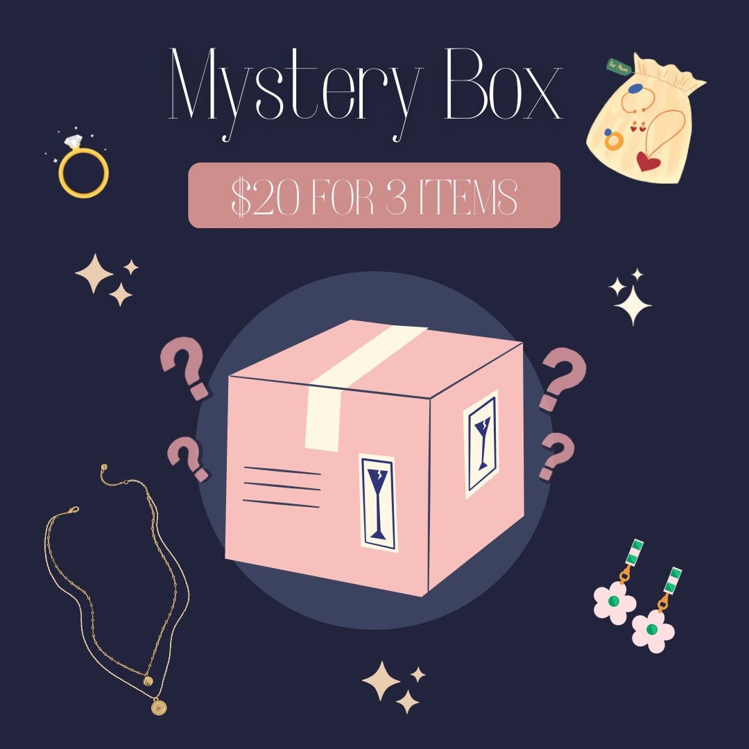 Mystery Jewelry Box, Set of 3 Mystery Box, Dainty Earrings, Gifts for ...