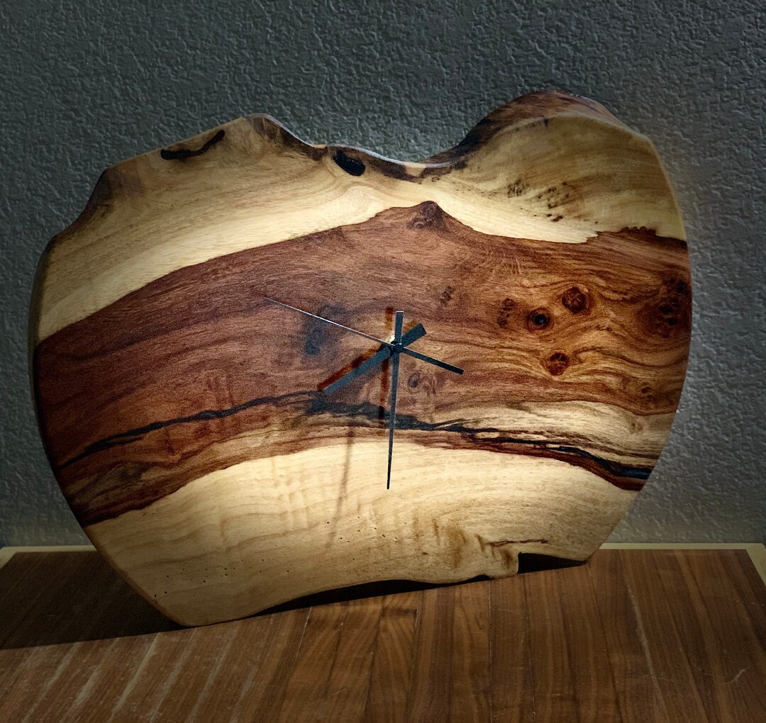 Rosewood Live Edge Clock - Etsy