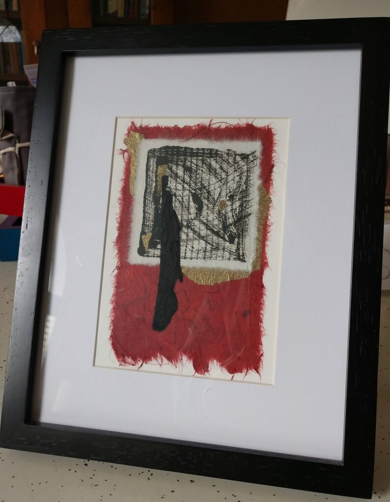 Handmade Collage Art Piece 263 on Greeting Card - Etsy