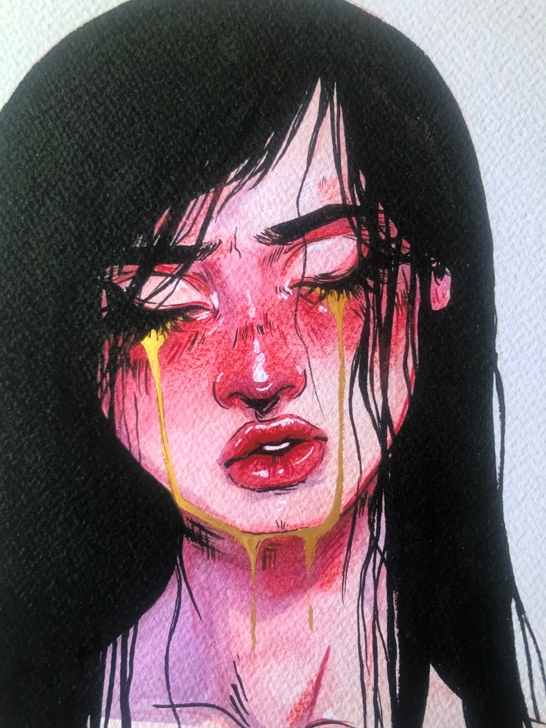 Pretty Crier Fine Art Print - Etsy