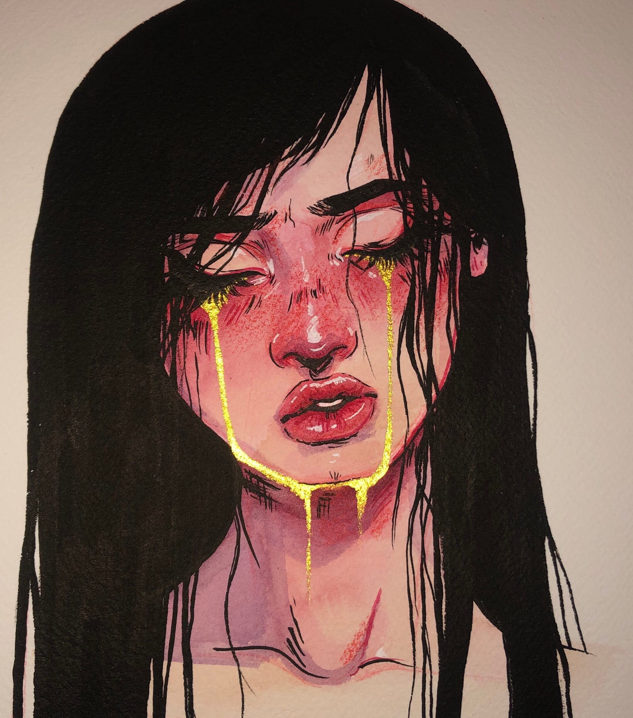 Pretty Crier Fine Art Print - Etsy