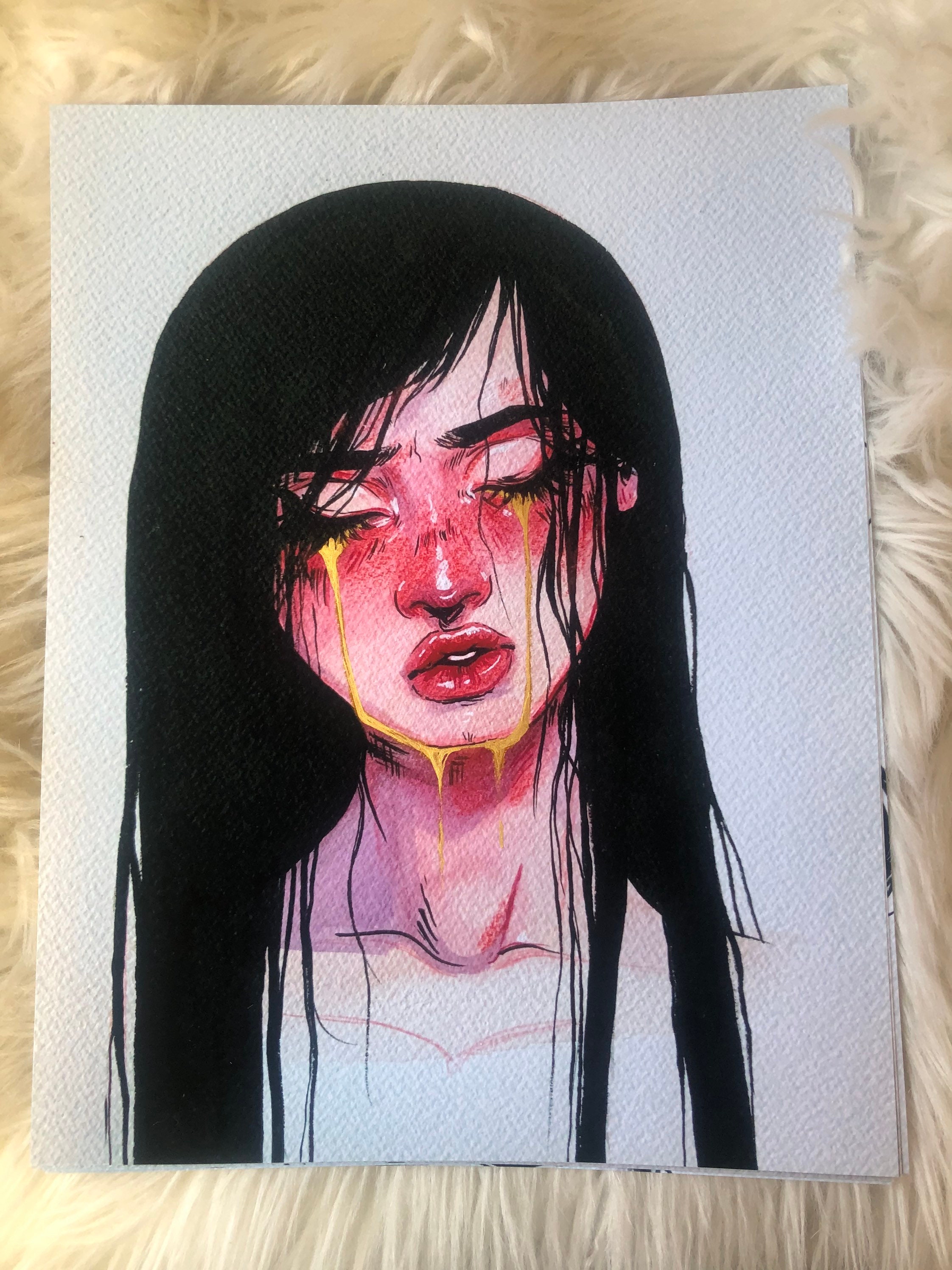 Pretty Crier Fine Art Print - Etsy