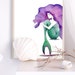 Art Print of Original Purple Mermaid - Etsy