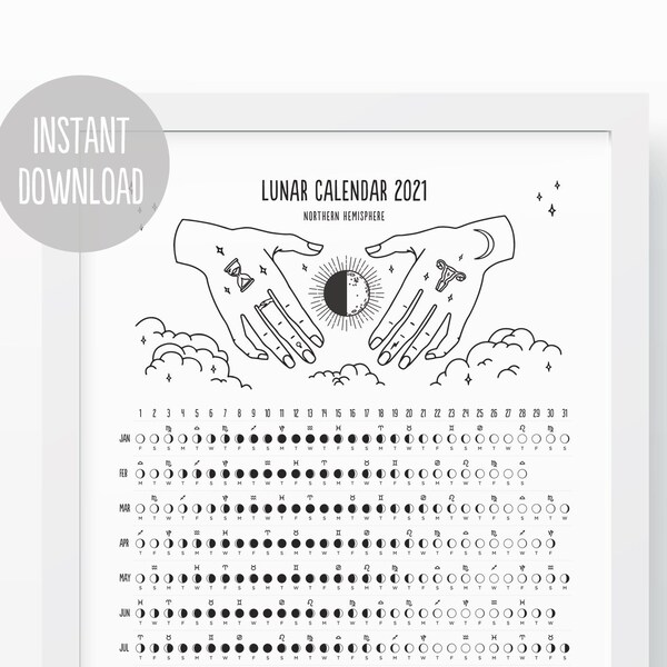 Moon Phases 2023 Printable - Etsy