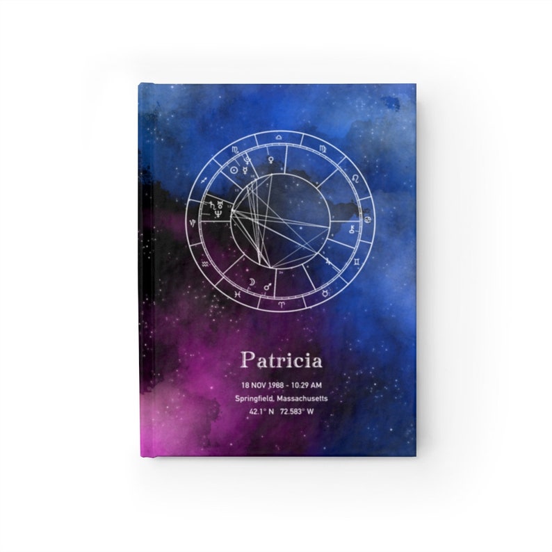 Custom Astrology Birth Chart Journal Hardcover. Natal Chart | Etsy