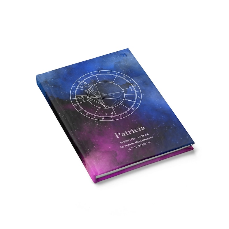Custom Astrology Birth Chart Journal Hardcover. Natal Chart - Etsy
