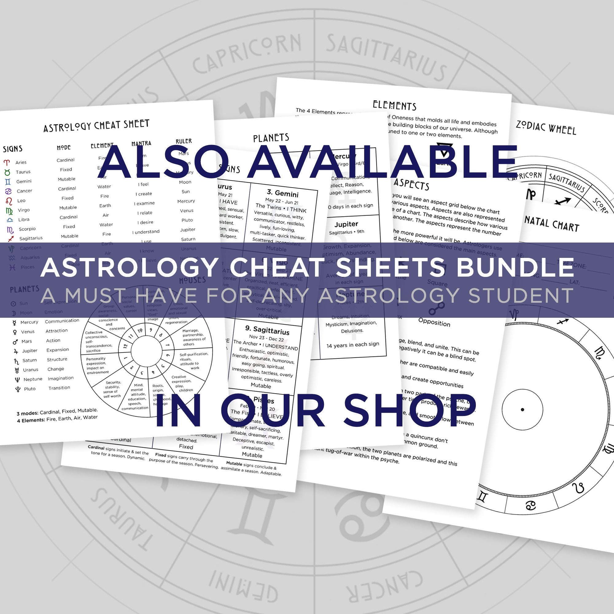 Blank Astrology Natal Chart Wheel. Printable Worksheet. Witchy - Etsy UK