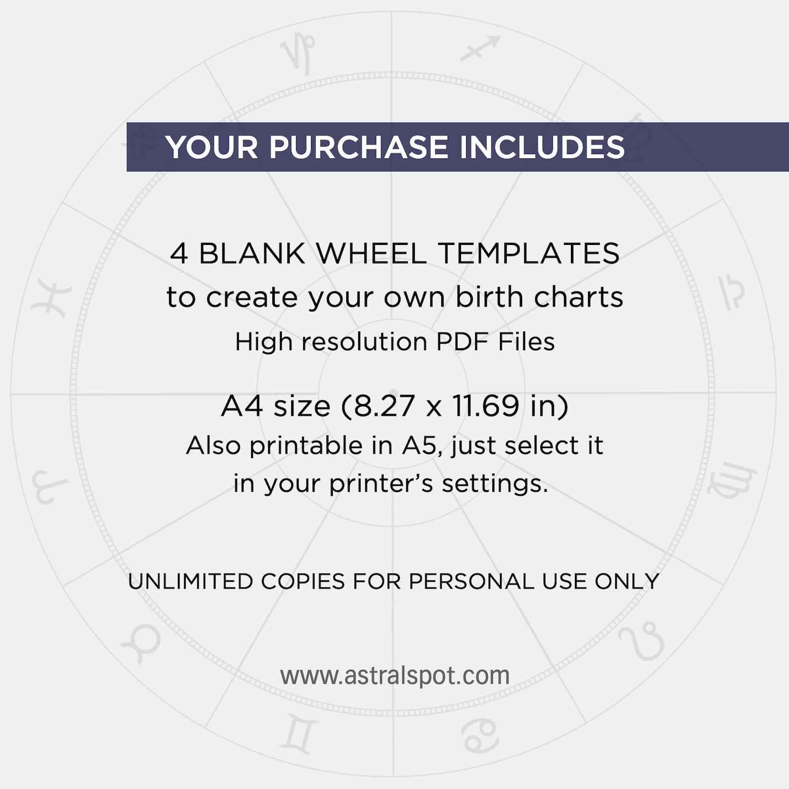 Blank Astrology Birth Chart Wheel. Printable Worksheet. Book - Etsy