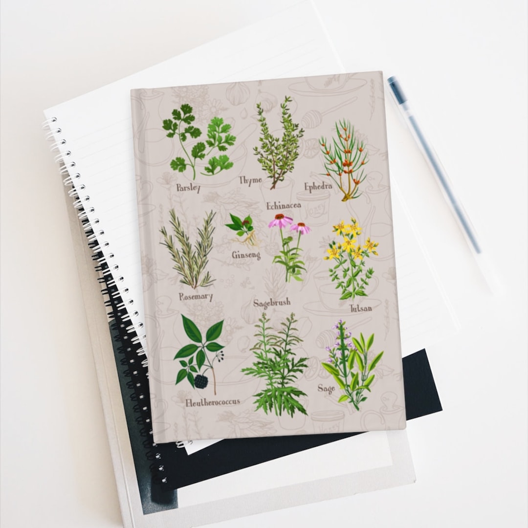Herbs & Spices Hardcover Journal: Botanical Grimoire Notebook - Etsy
