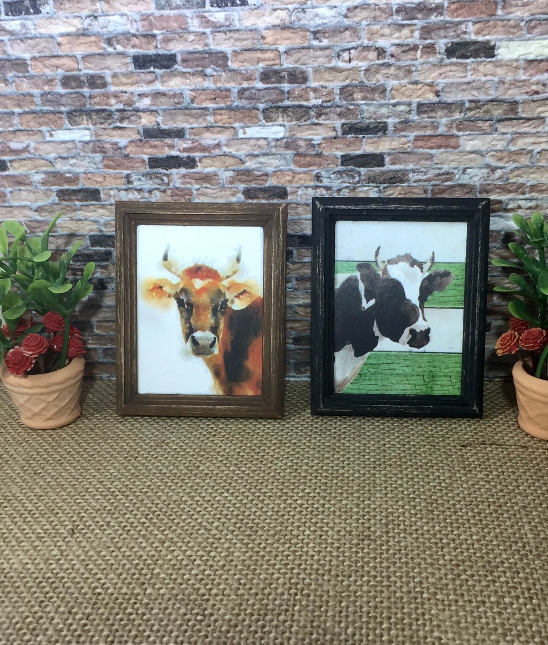 Miniature Farmhouse Cow Print - Etsy