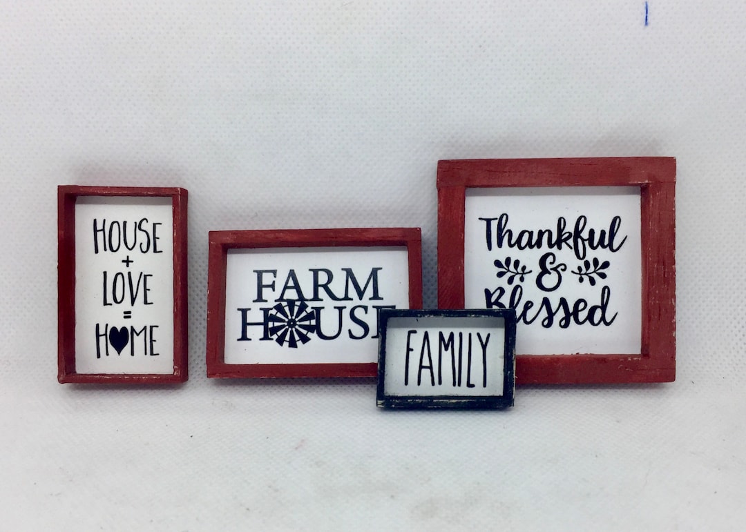 Miniature Dollhouse Farmhouse Signs - Etsy