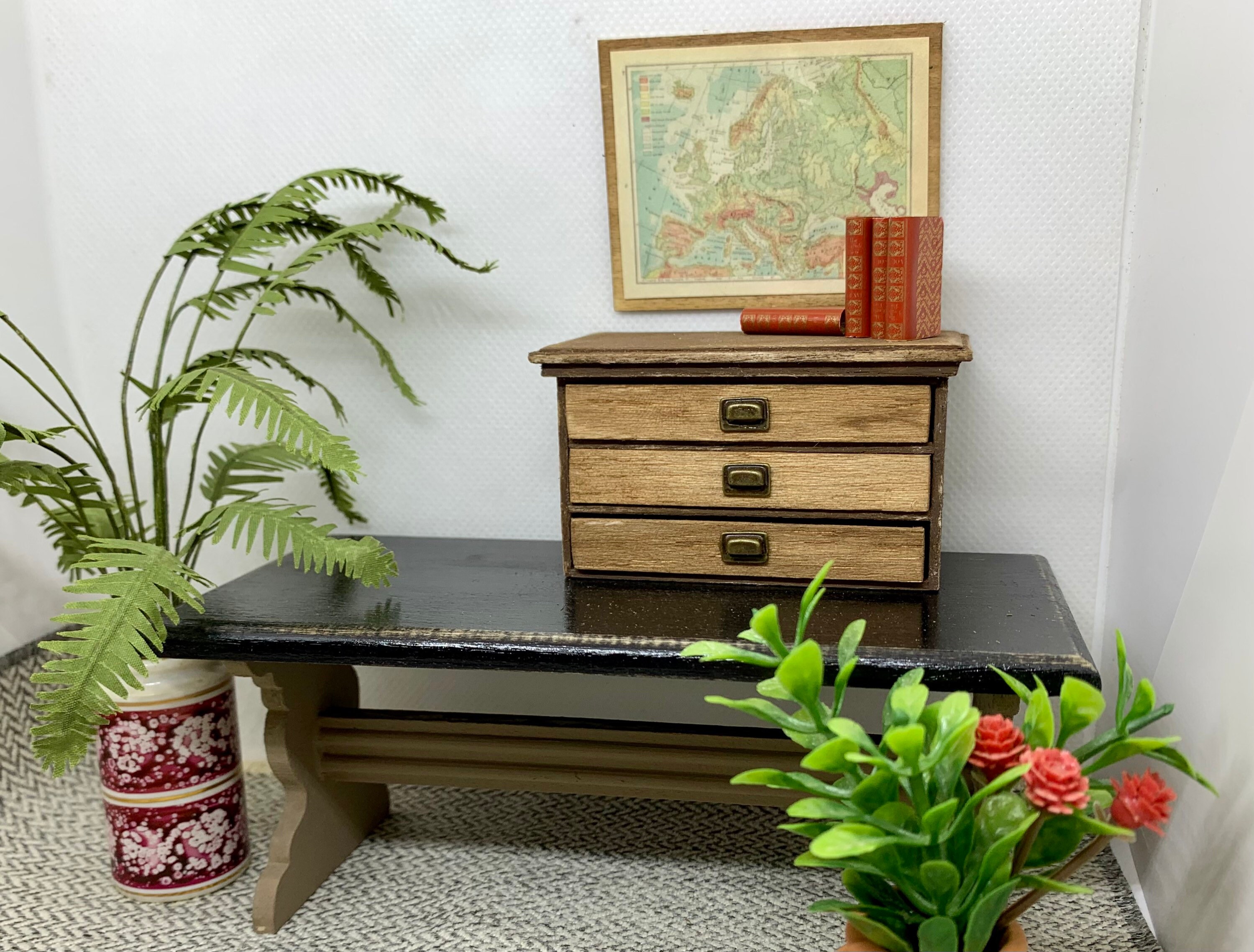 Miniature Vintage Inspired Drawer Cabinet - Etsy