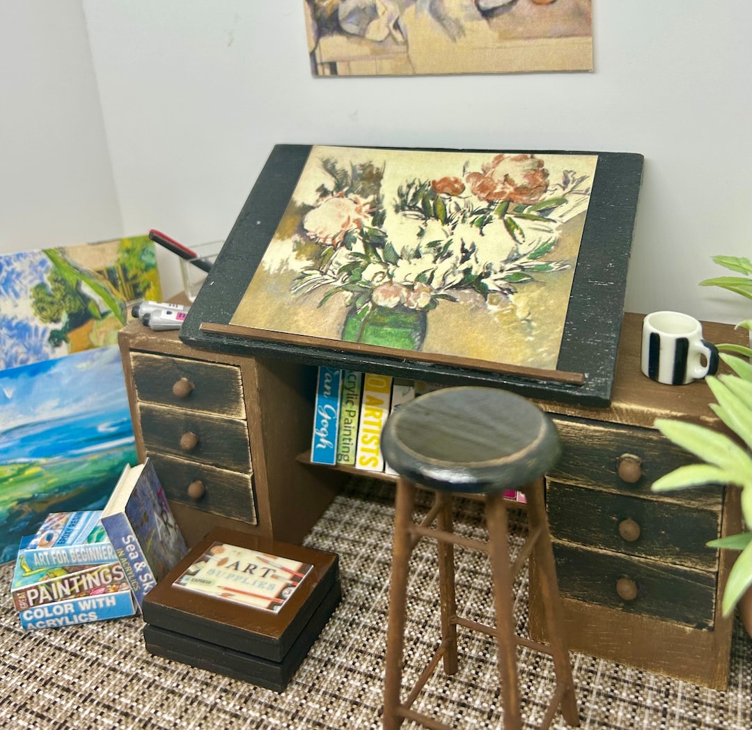 Miniature Farmhouse Art Table - Etsy