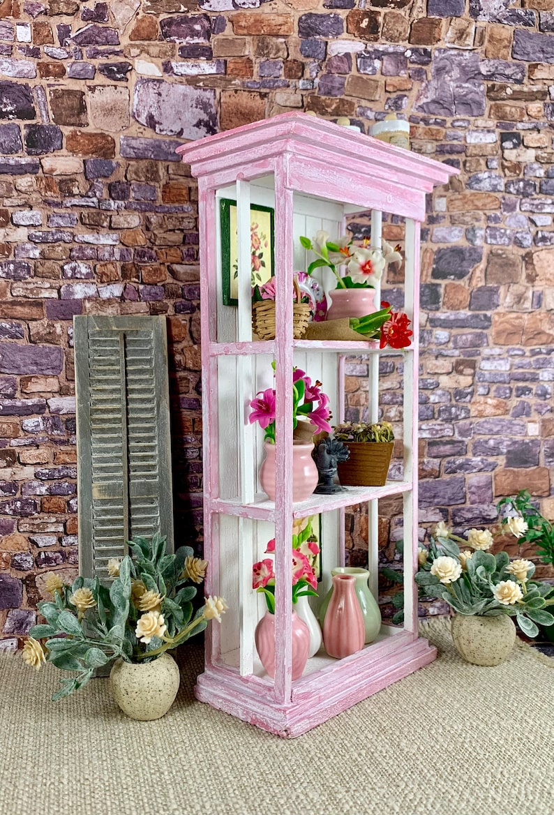Miniature Farmhouse Shabby Chic Cabinet - Etsy