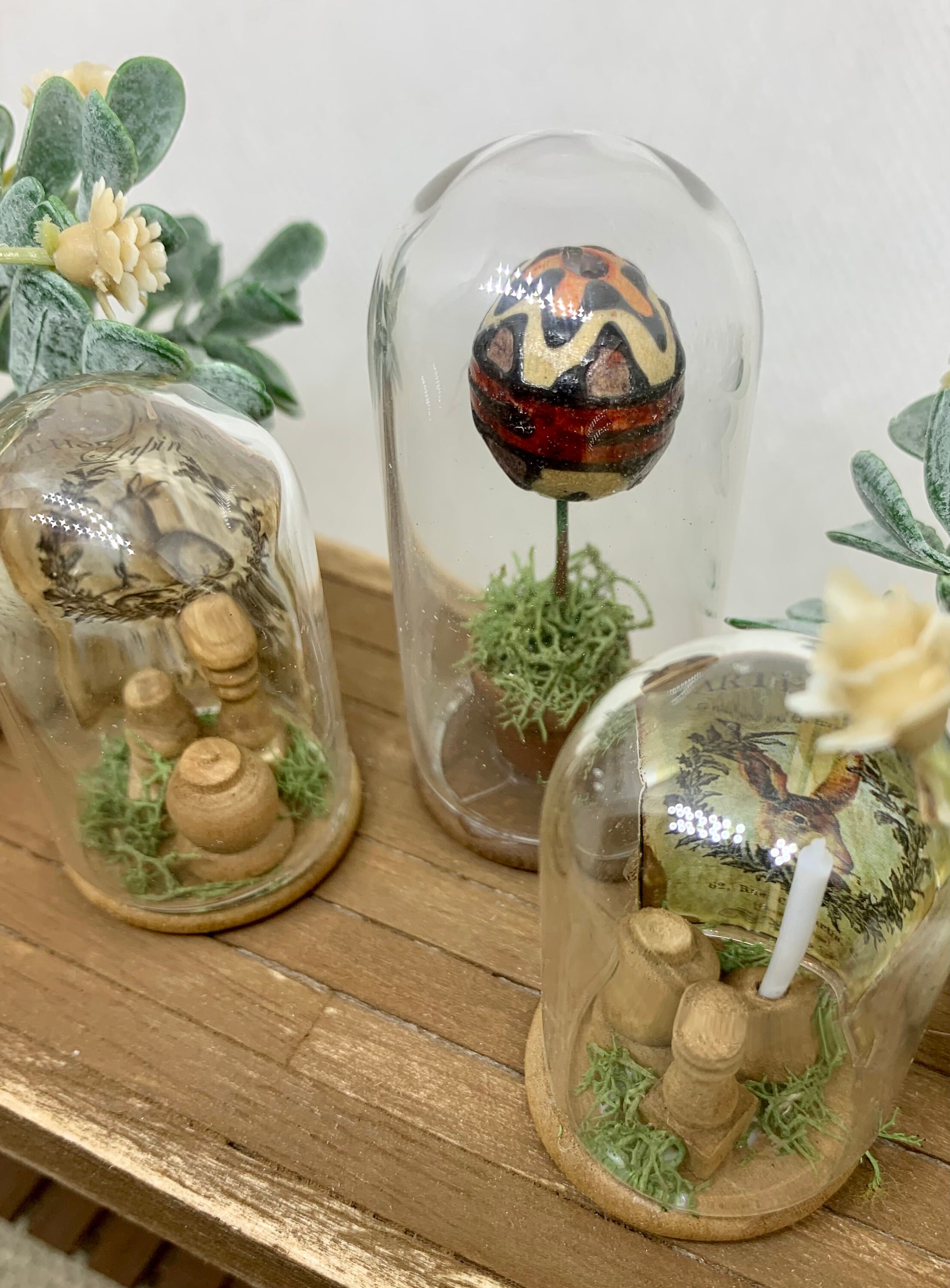 Miniature Farmhouse Easter Glass Dome - Etsy