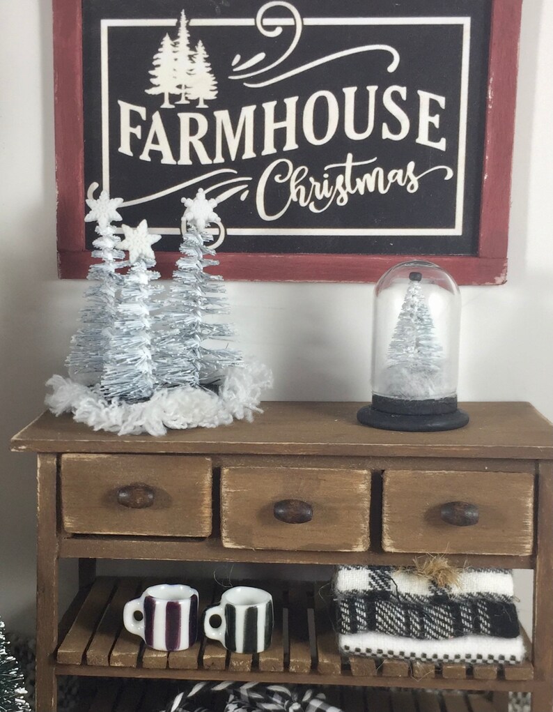 Miniature Dollhouse Christmas Table Decoration - Etsy