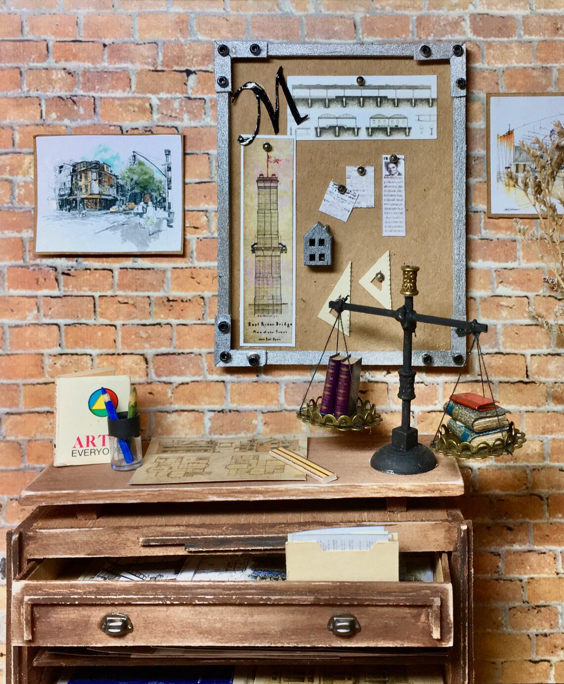 Miniature Dollhouse Vintage Scales - Etsy