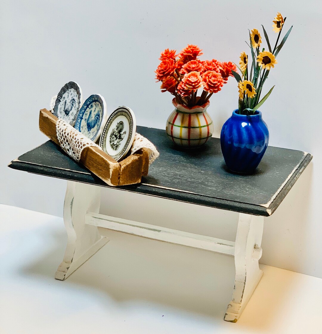 Miniature Dollhouse Farmhouse Table - Etsy