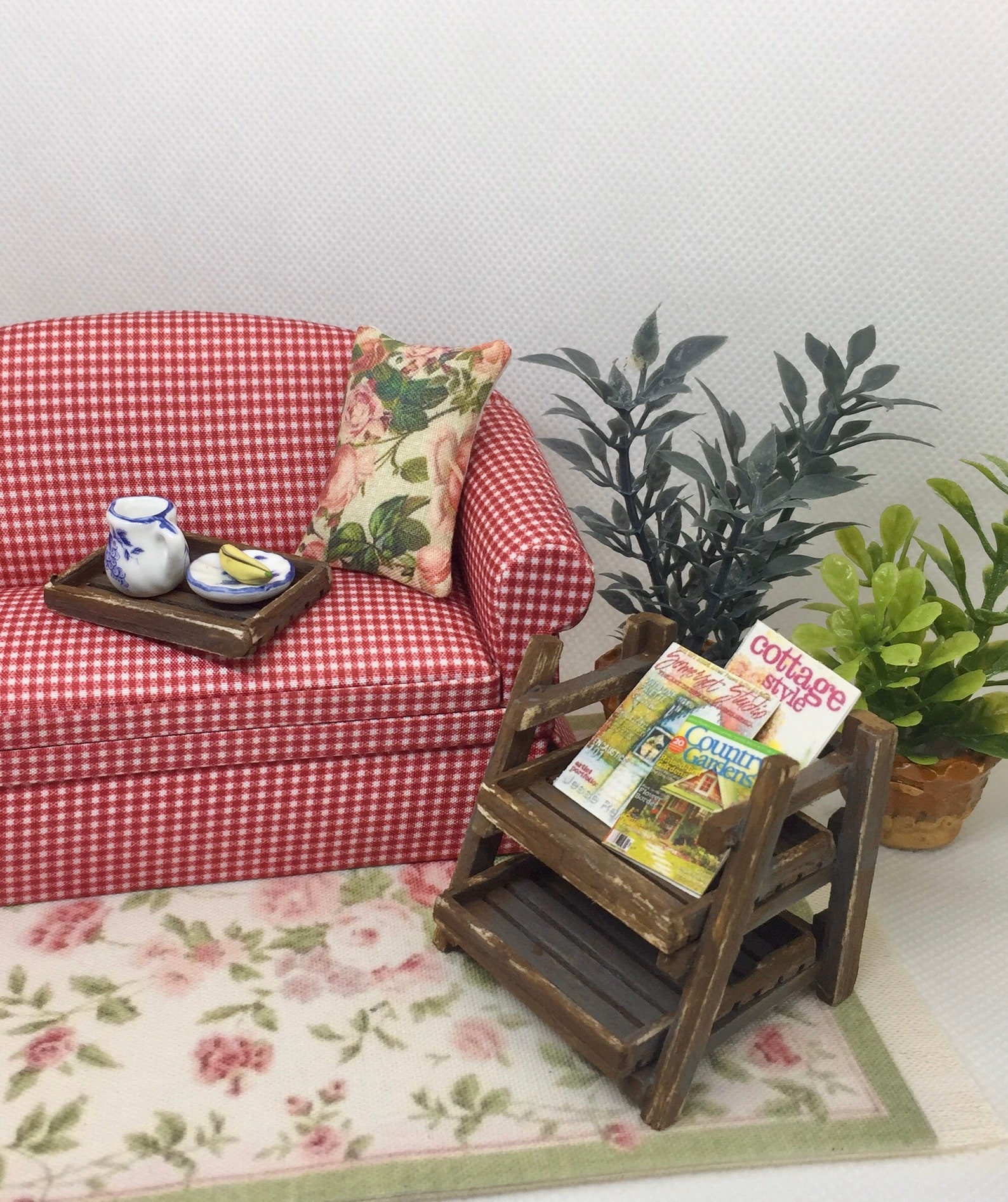 Miniature Dollhouse Farmhouse Rustic Display Crate Shelf - Etsy