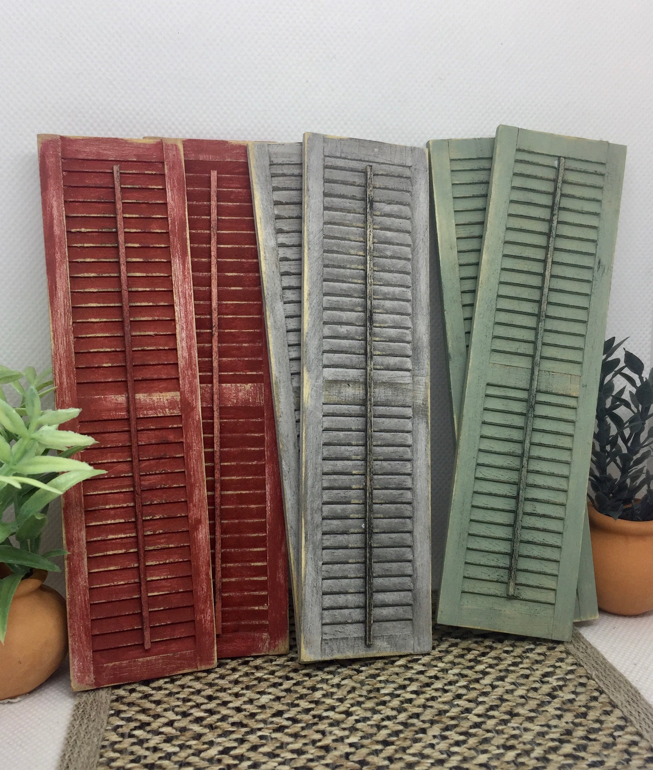 Miniature Dollhouse Farmhouse Large Shutters | Etsy