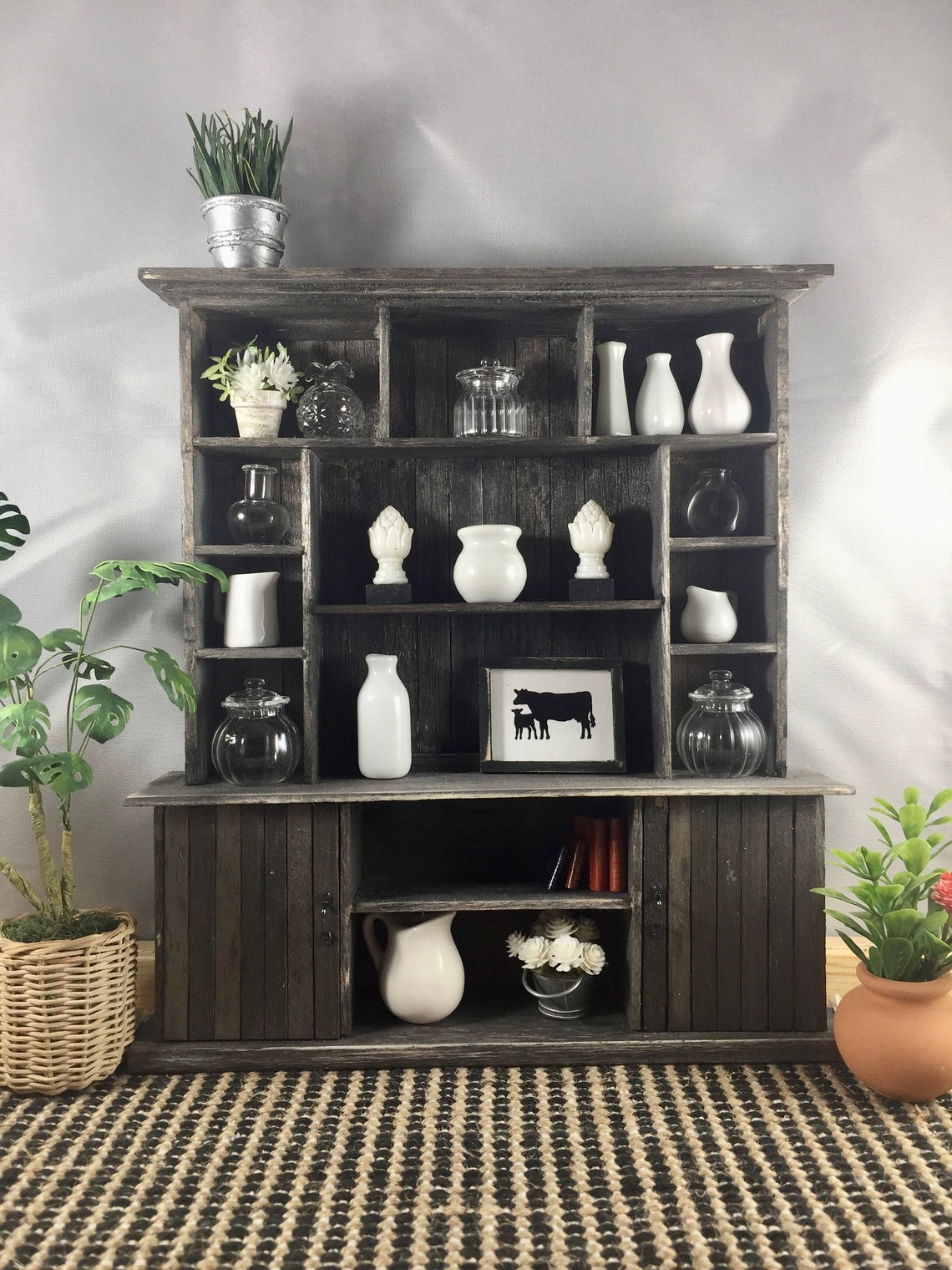 Miniature Farmhouse TV Cabinet | Etsy