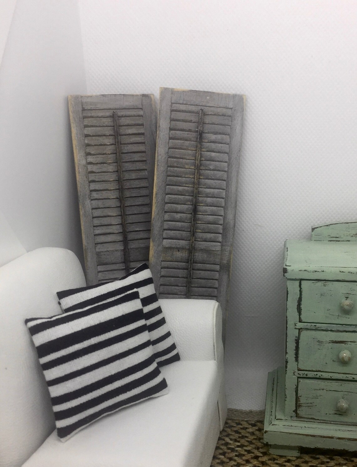 Miniature Dollhouse Farmhouse Large Shutters | Etsy