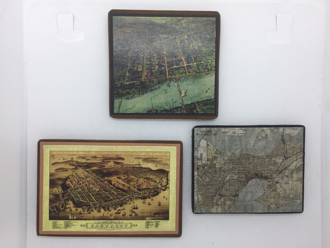 Miniature Dollhouse Vintage Inspired Maps - Etsy