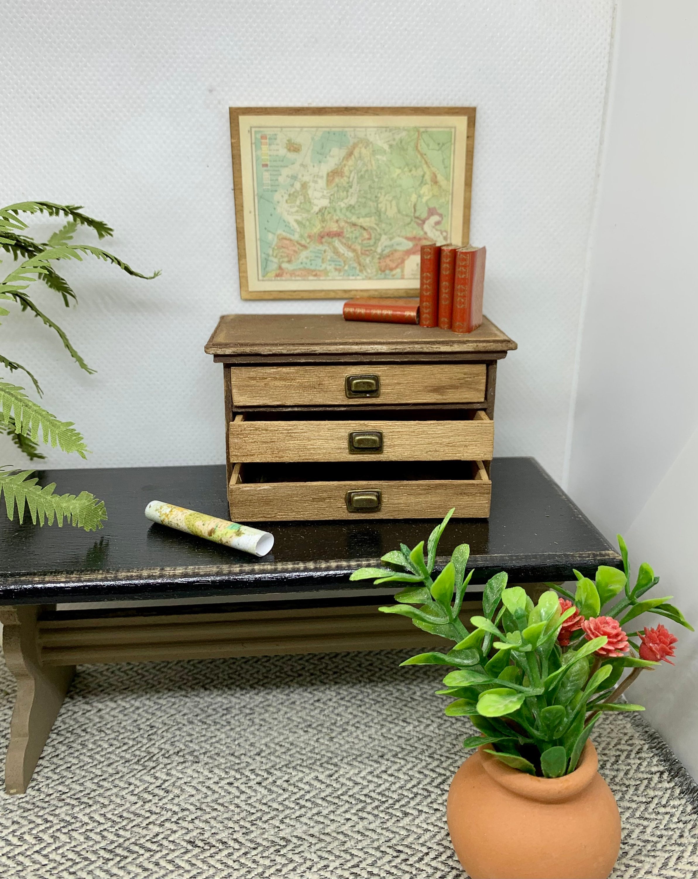 Miniature Vintage Inspired Drawer Cabinet - Etsy
