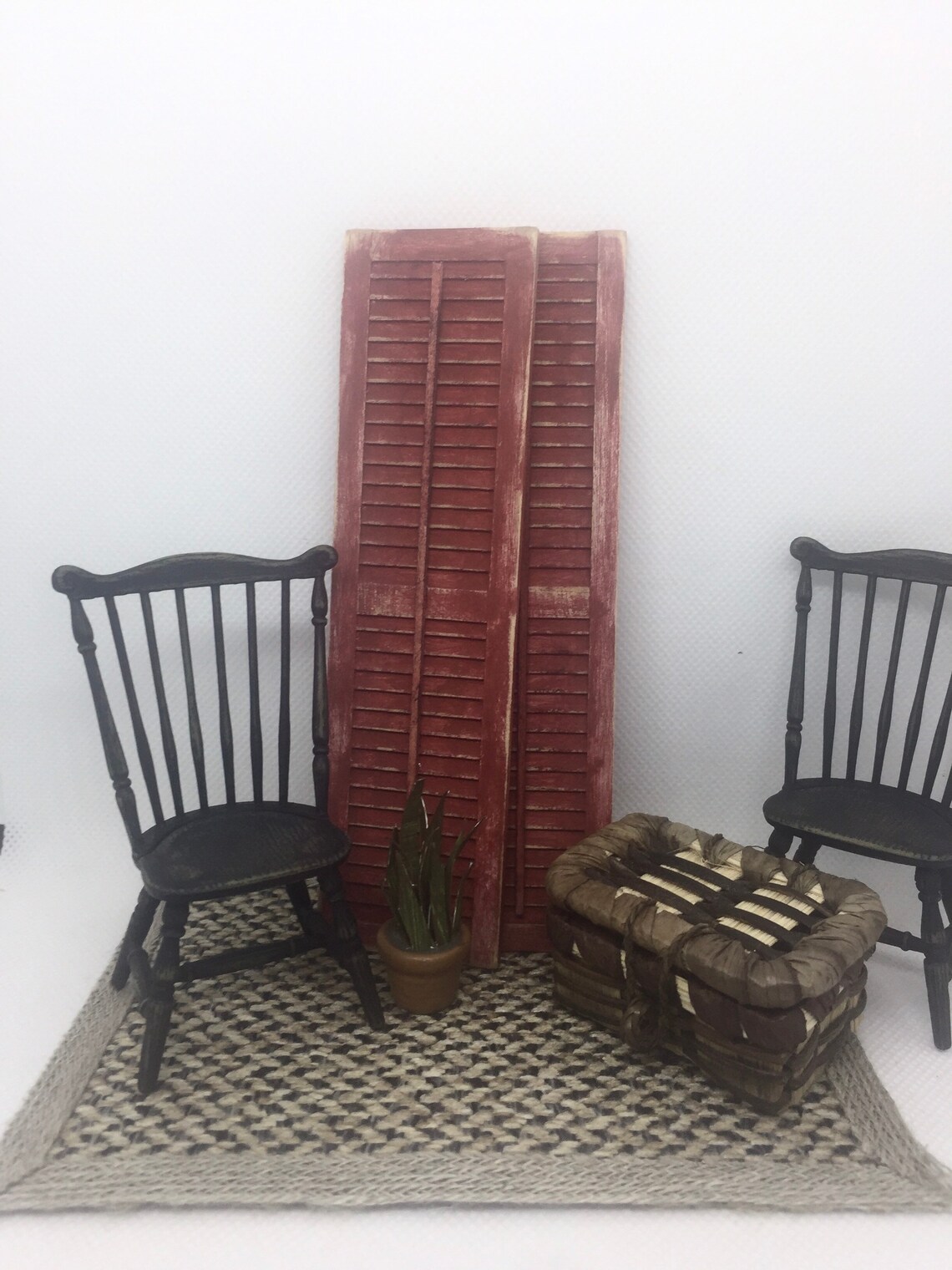 Miniature Dollhouse Farmhouse Large Shutters - Etsy