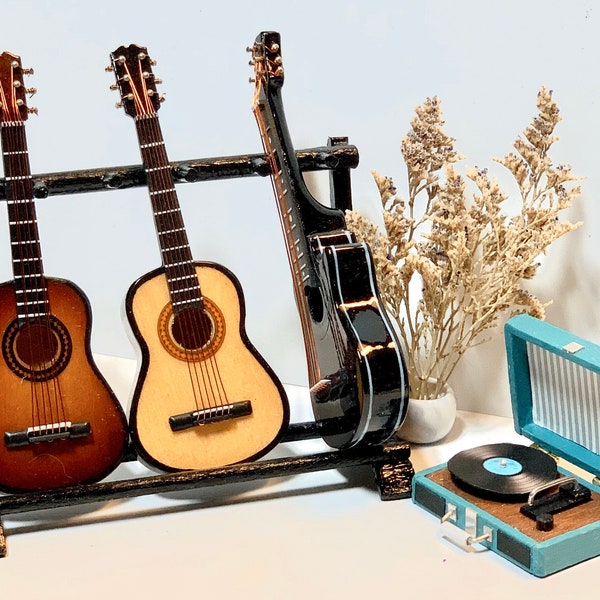 Miniature Guitar With Case - Etsy