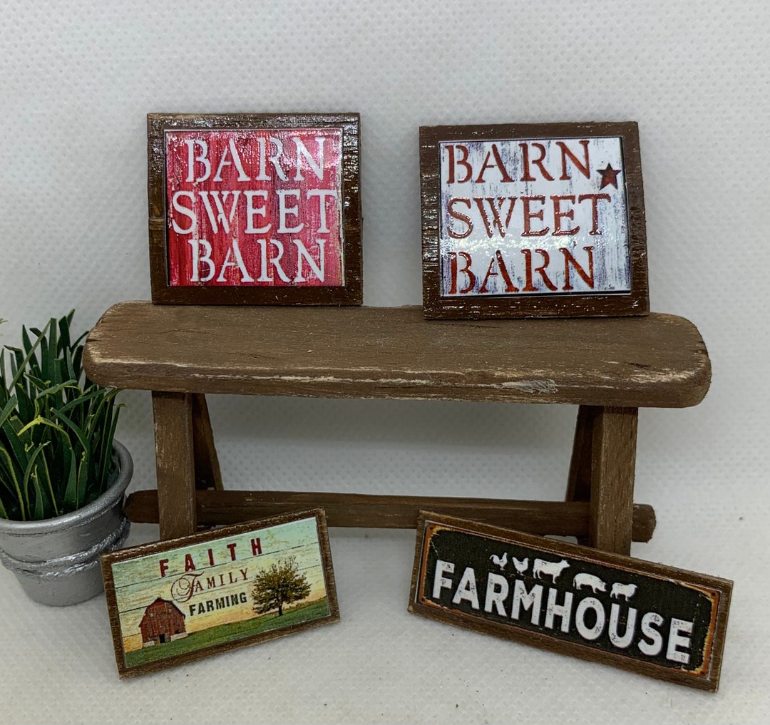 Miniature Farmhouse Signs - Etsy
