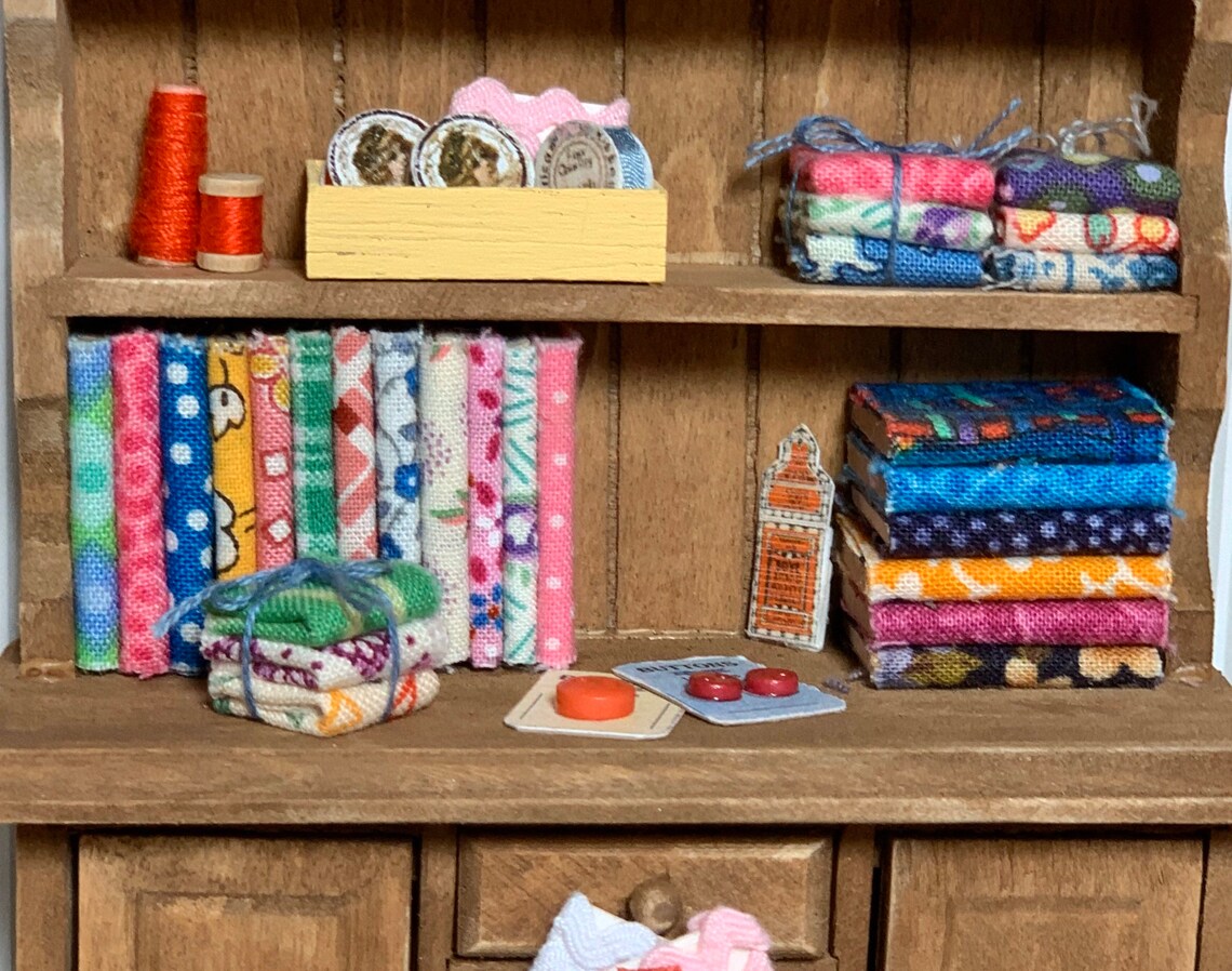 Miniature Dollhouse Sewing Fabric Bundles - Etsy