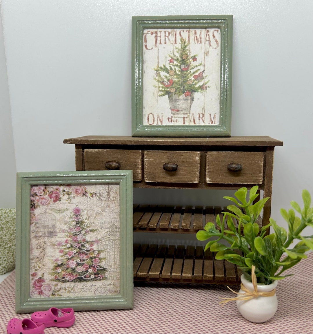 Miniature Farmhouse Shabby Chic Christmas Signs - Etsy