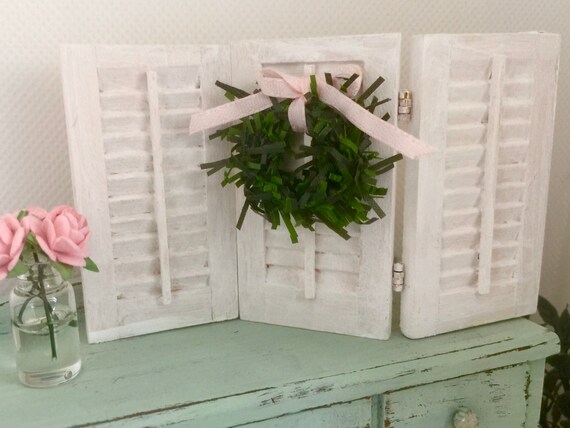 Miniature Dollhouse Farmhouse Shutter Tabletop Decor - Etsy