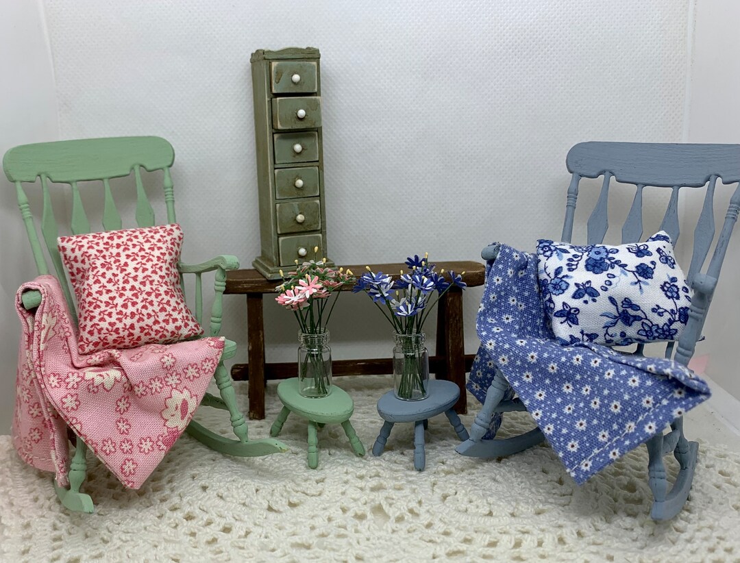 Miniature Farmhouse Rocking Chair - Etsy