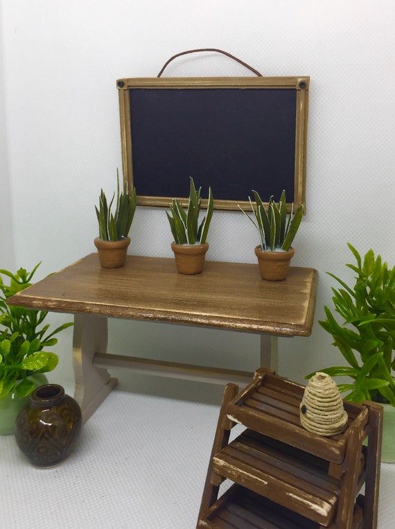 Miniature Dollhouse Farmhouse Table | Etsy