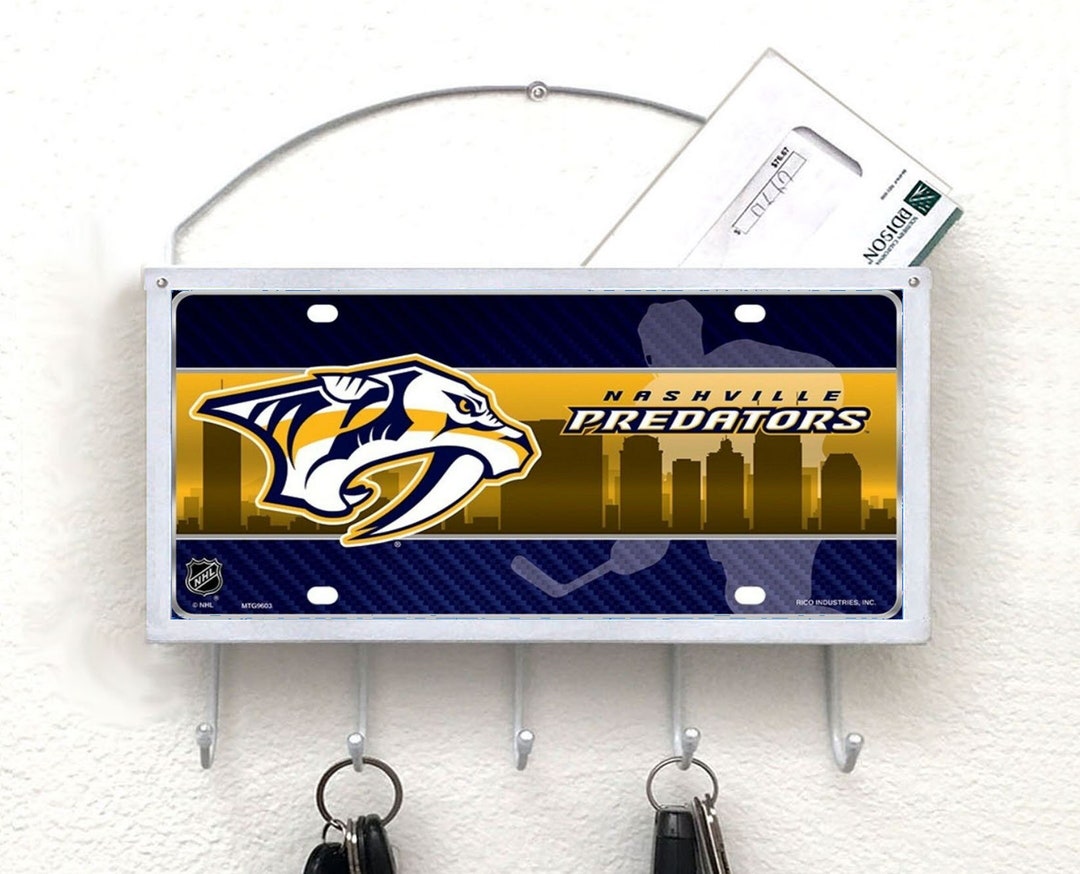 Nashville Predators Mail Organizer, Mail Holder, Key Rack, Mail Basket ...