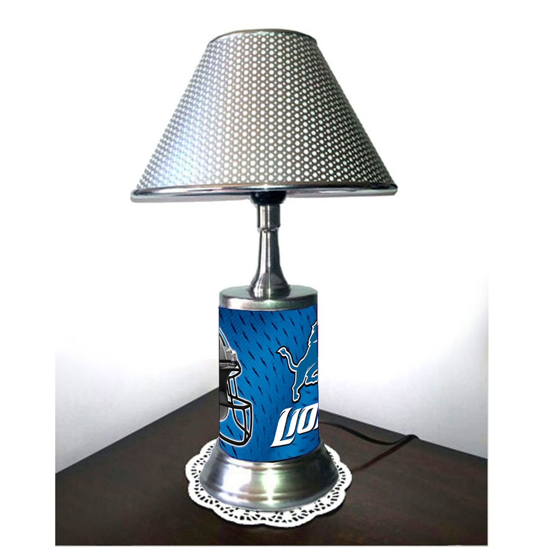 Detroit Lions Desk Lamp With Chrome Finish Shade - Etsy