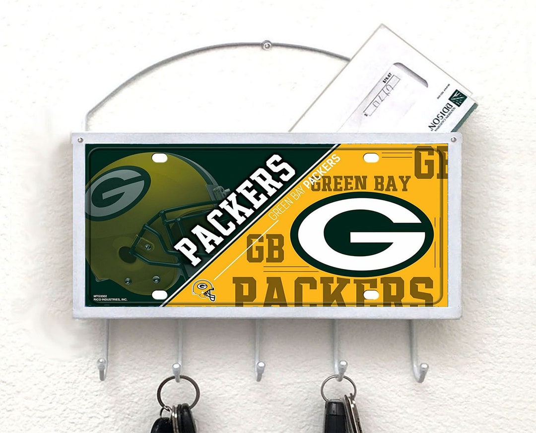 Green Bay Packers Mail Organizer, Mail Holder, Key Rack, Mail Basket ...