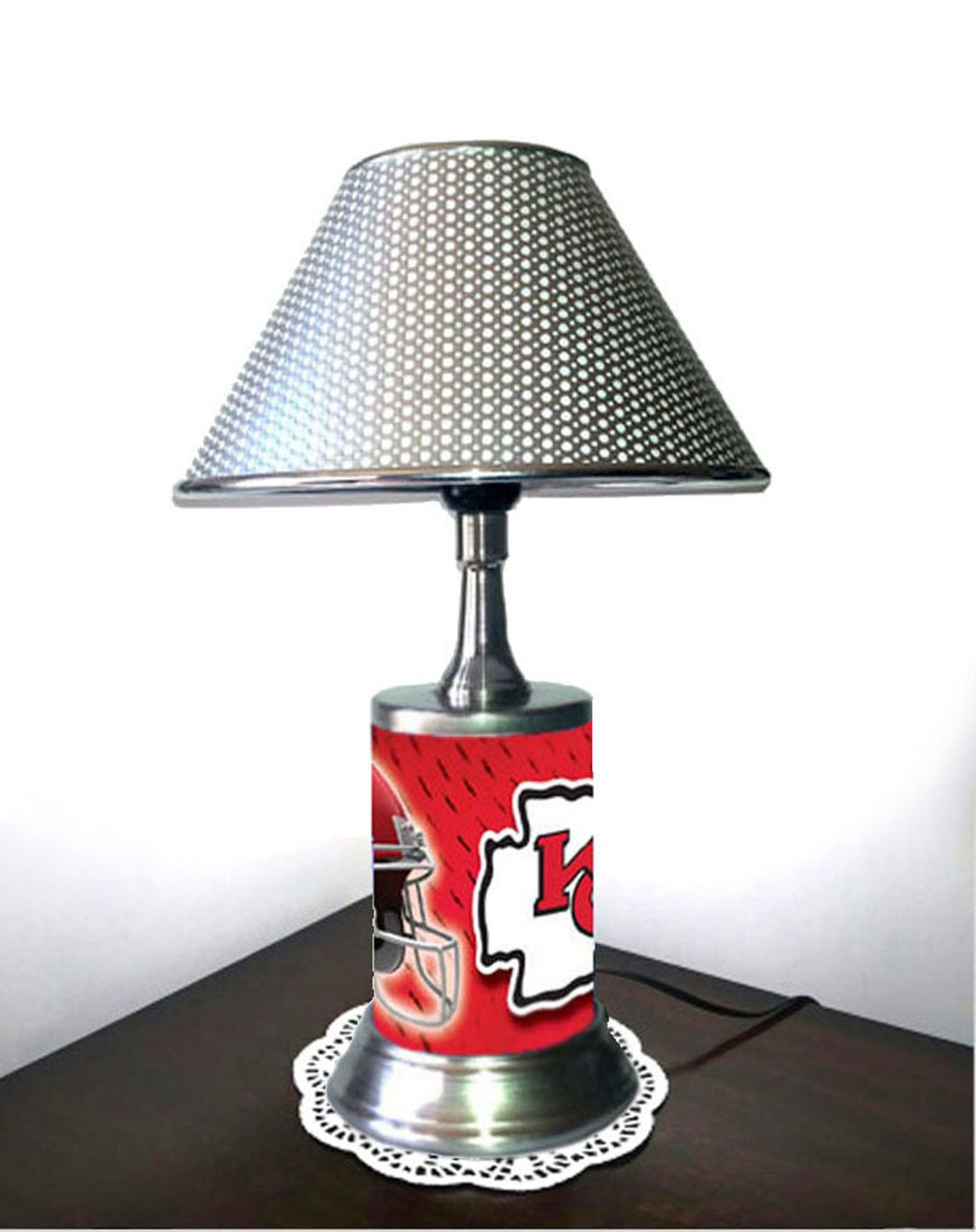 Kansas City Chiefs Desk Lamp With Chrome Finish Shade - Etsy